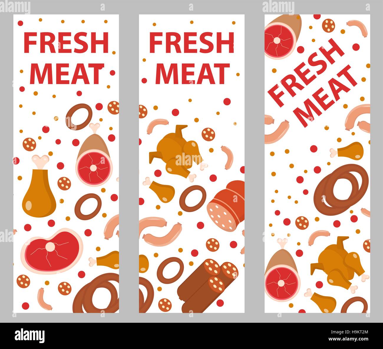 Meat banner set, flat style. board, flyer Stock Vector Image & Art - Alamy