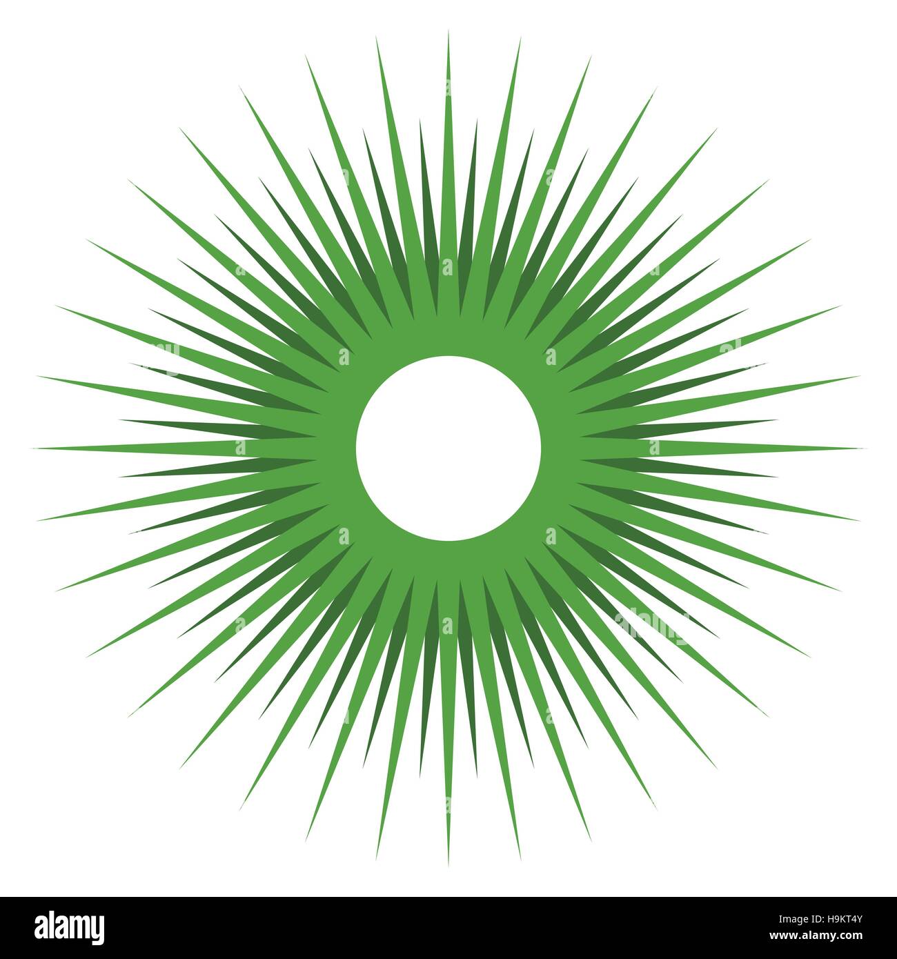 Abstract shape with circular lines for nature concepts. Radial lines ...