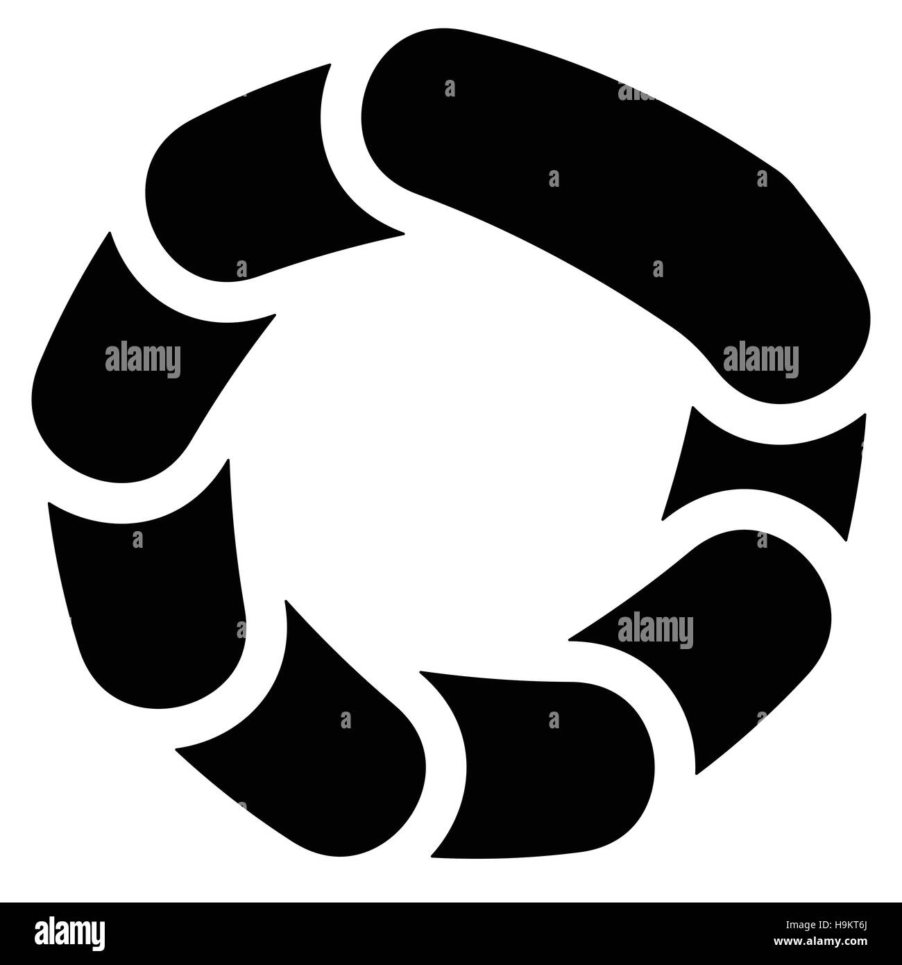 Circular generic symbol, icon - Rotated overlapping bars, rounded ...