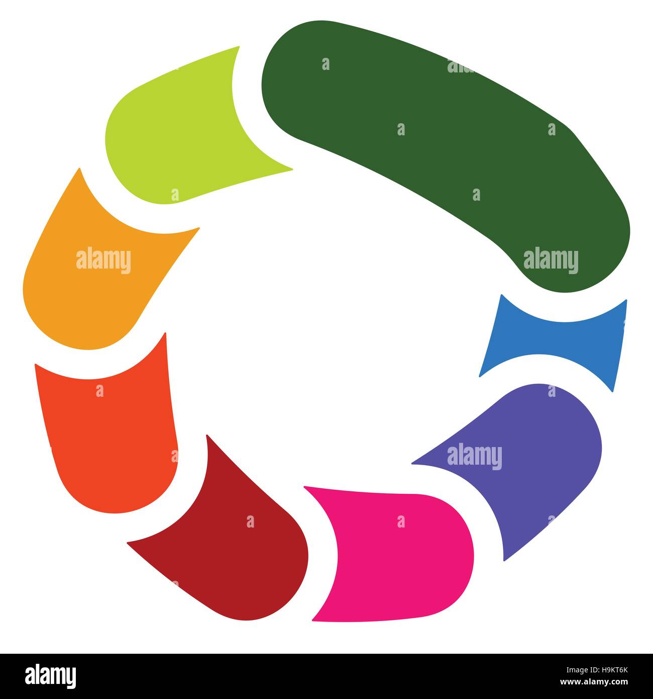Circular generic symbol, icon - Rotated overlapping bars, rounded ...