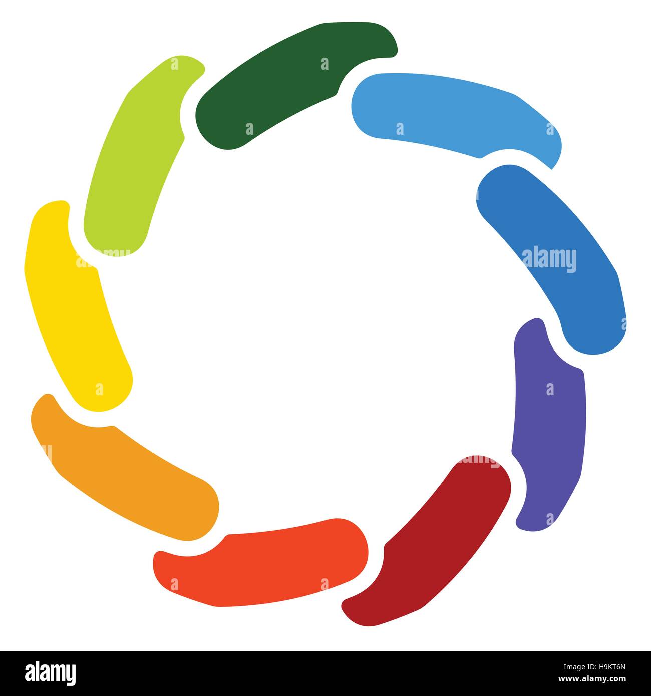 Circular generic symbol, icon - Rotated overlapping bars, rounded ...