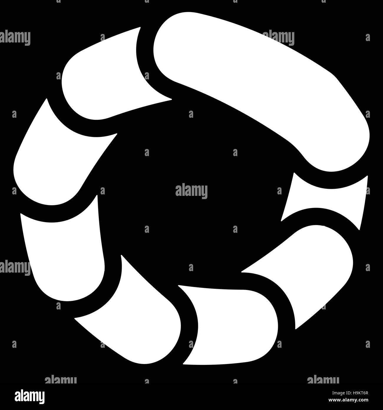 Circular generic symbol, icon - Rotated overlapping bars, rounded ...