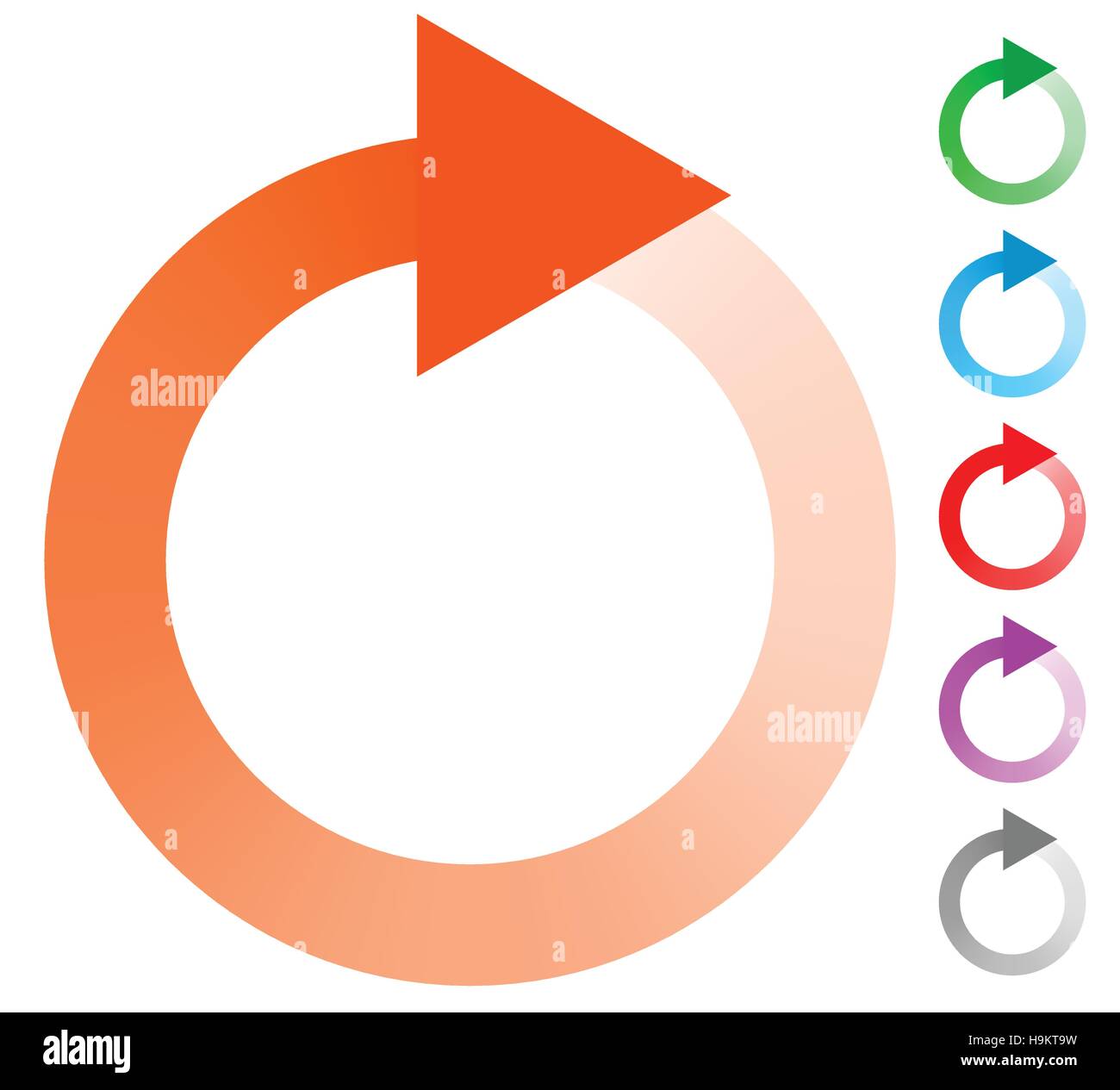 Circular arrow, circle arrow icon. Rotation, restart, twist, turn ...