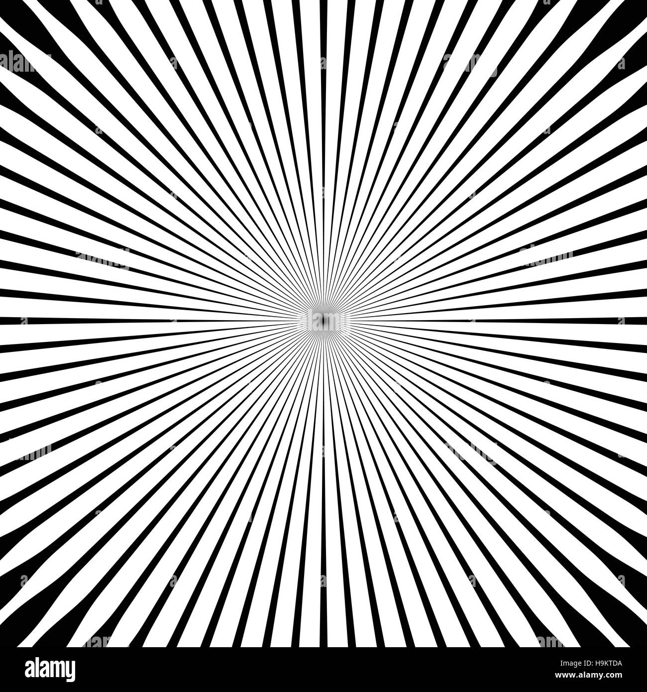 Radial lines, rays, beams circular pattern. Sunburst, starburst with ...