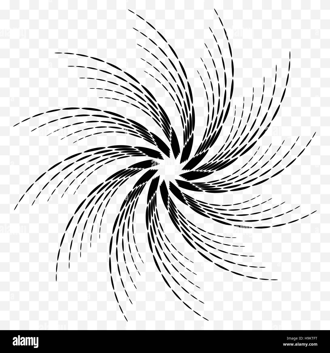 Abstract circular element, radial lines shape. Geometric element Stock ...