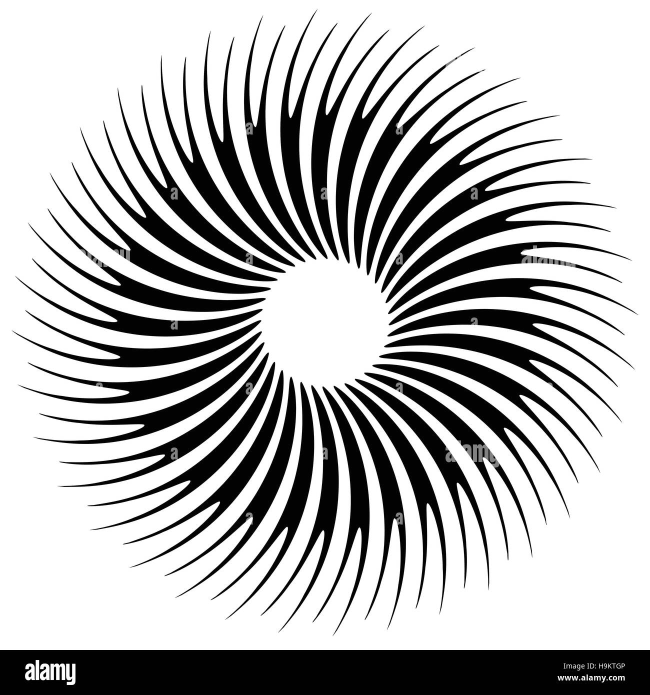 Abstract circular element, radial lines shape. Geometric element Stock ...