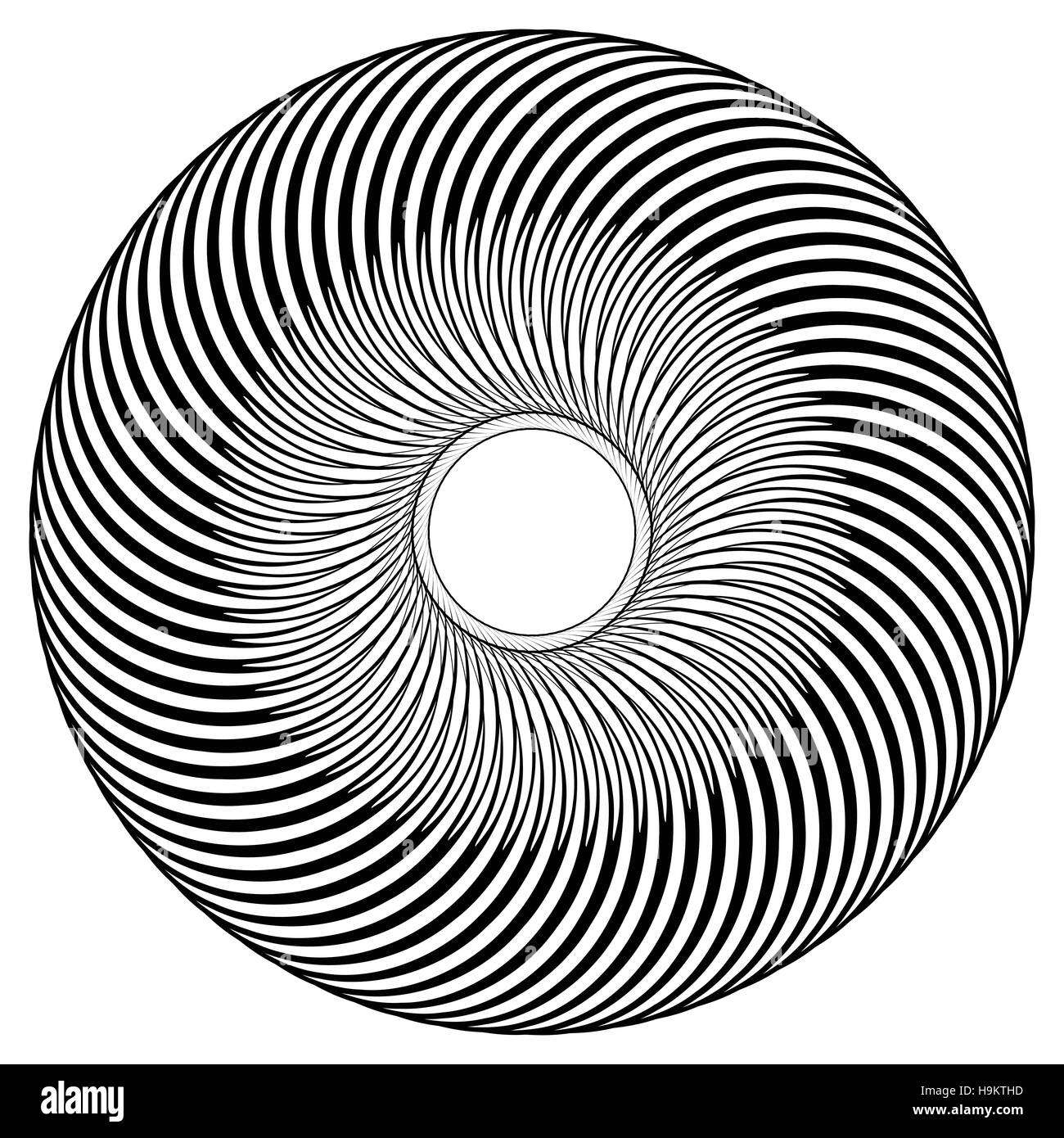 Abstract circular element, radial lines shape. Geometric element Stock ...
