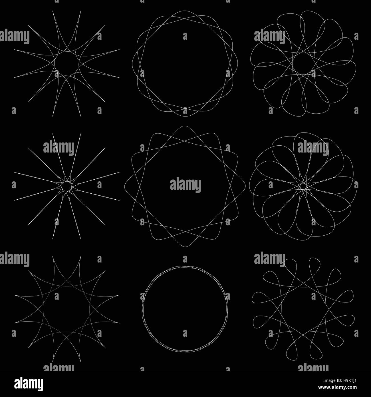Abstract circular element, radial lines shape. Geometric element Stock ...
