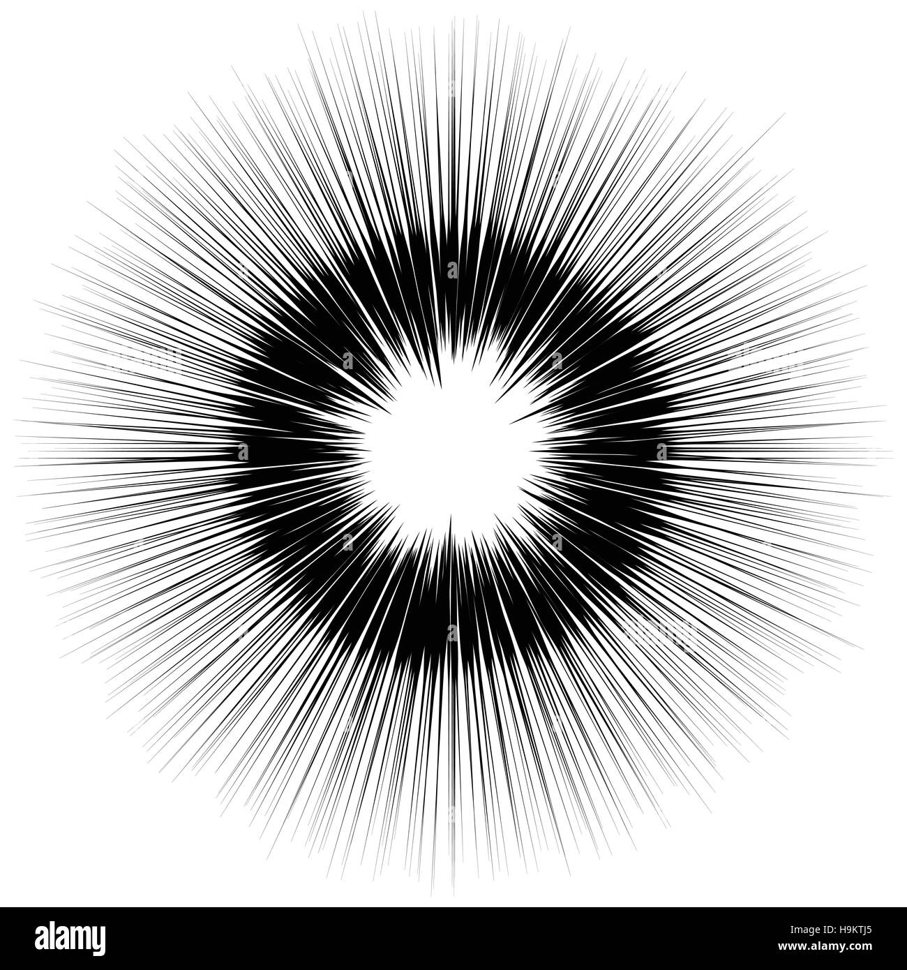 Abstract circular element, radial lines shape. Geometric element Stock ...