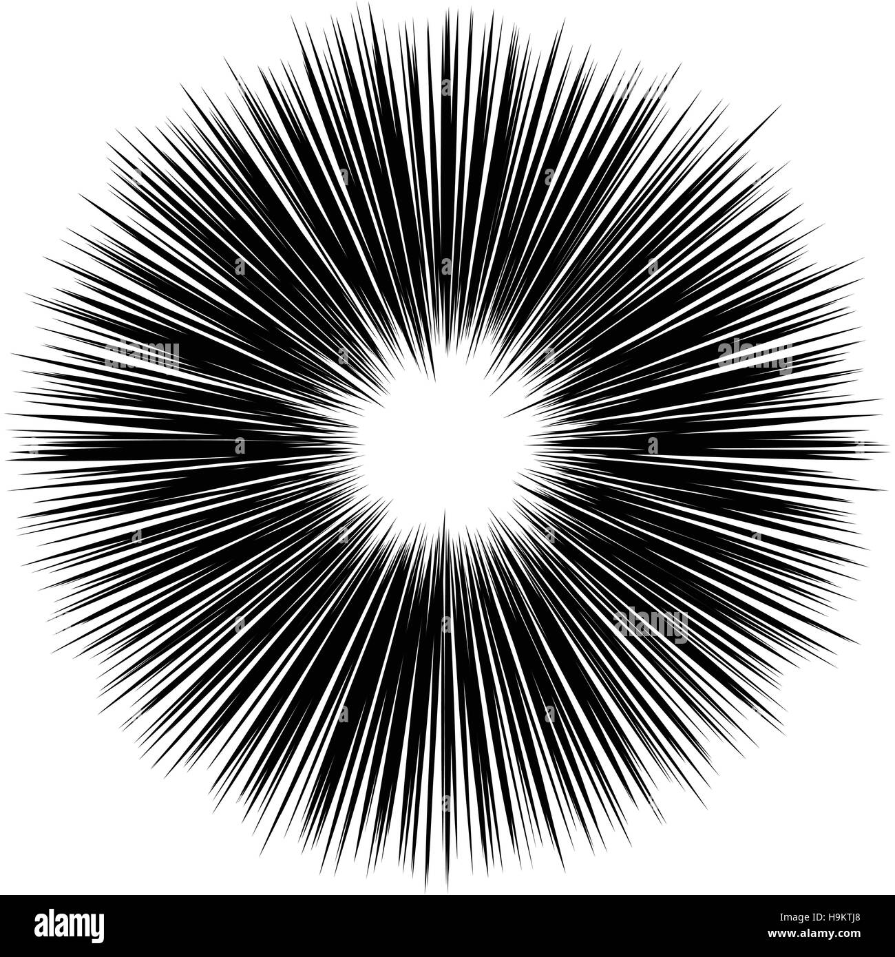 Abstract circular element, radial lines shape. Geometric element Stock ...