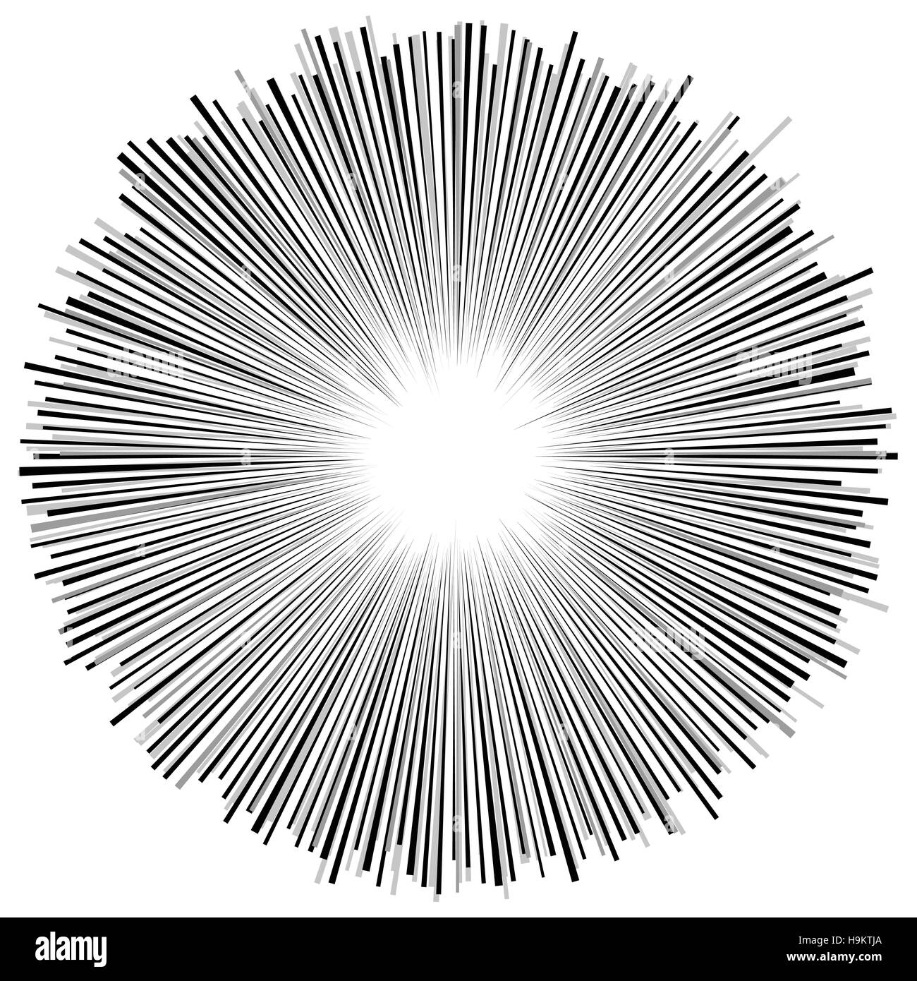 Abstract circular element, radial lines shape. Geometric element Stock ...