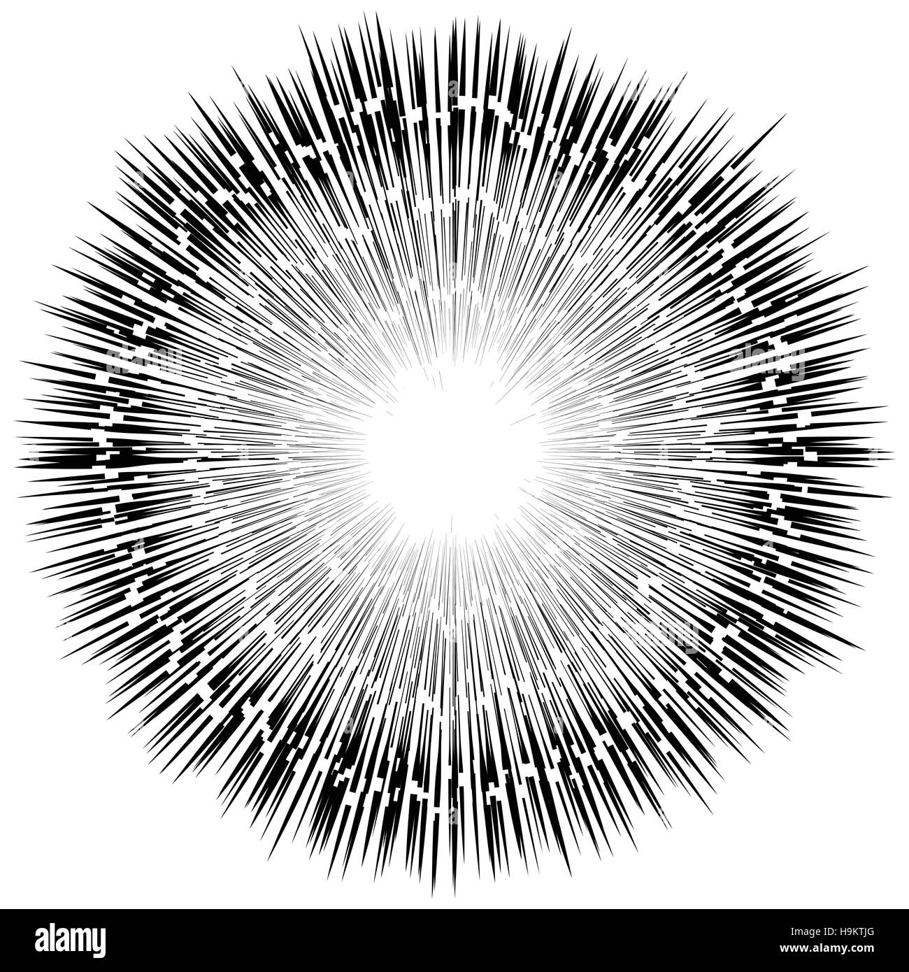Abstract circular element, radial lines shape. Geometric element Stock ...