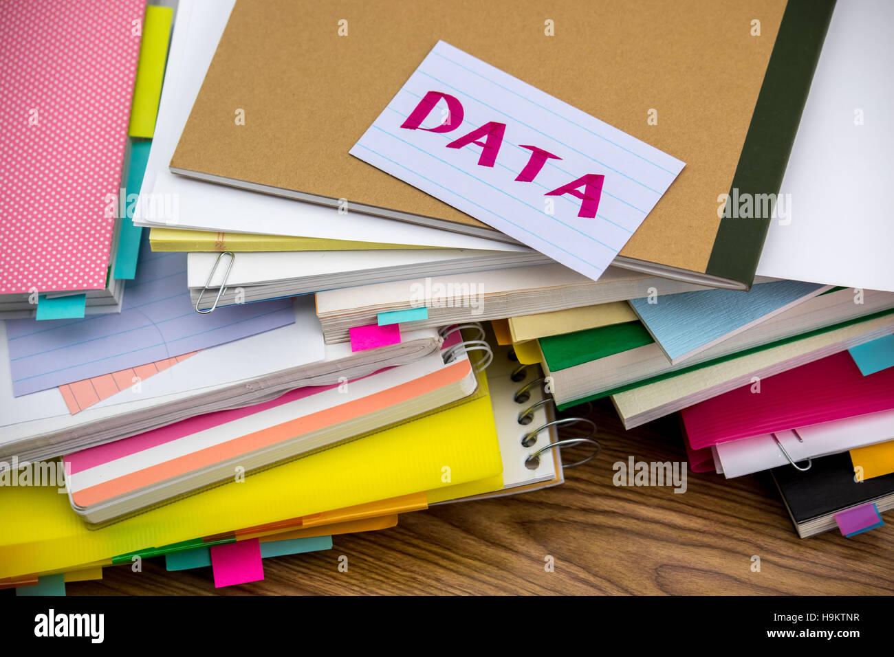 Data; The Pile of Business Documents on the Desk Stock Photo - Alamy