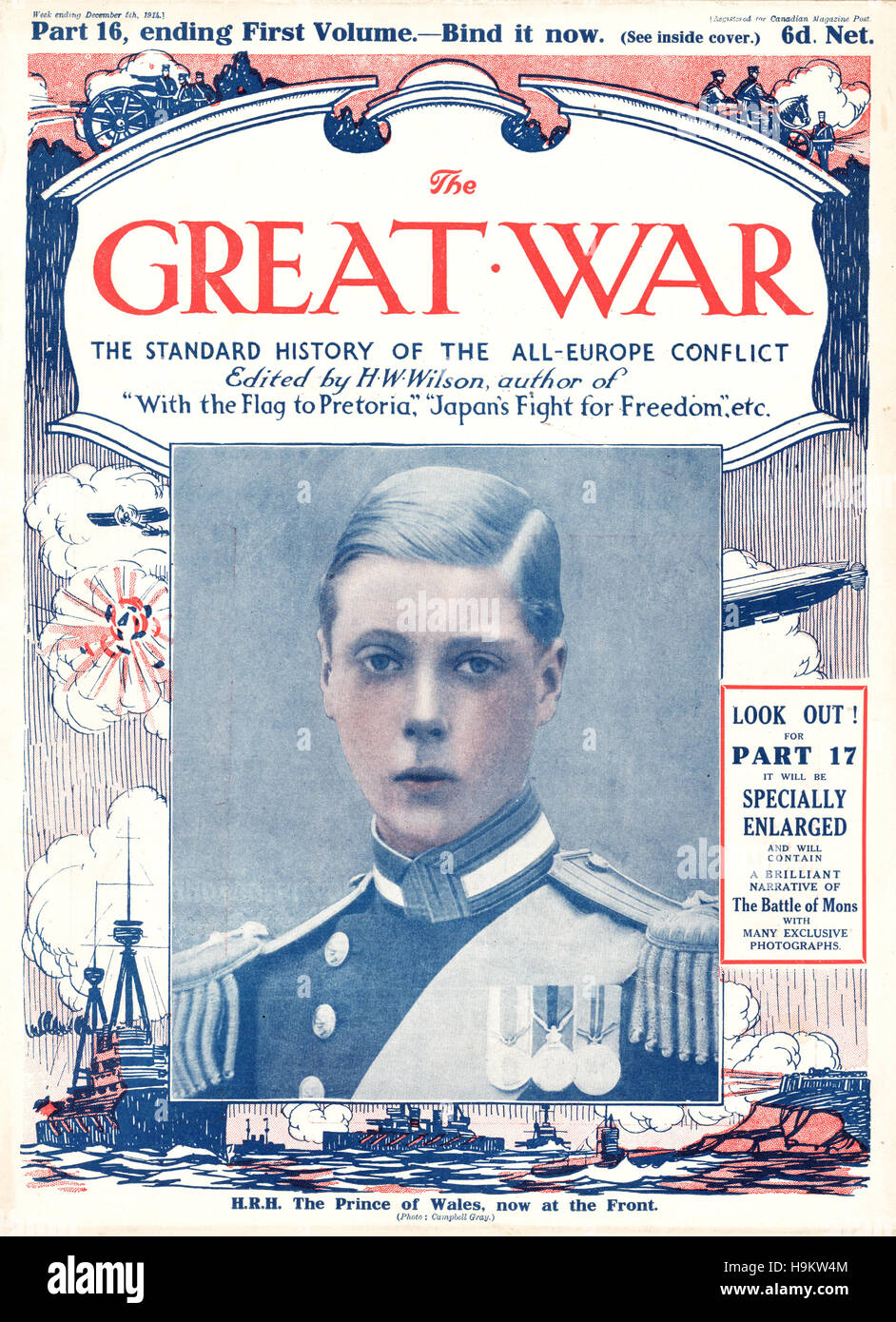 1914 The Great War front page Prince of Wales Stock Photo - Alamy