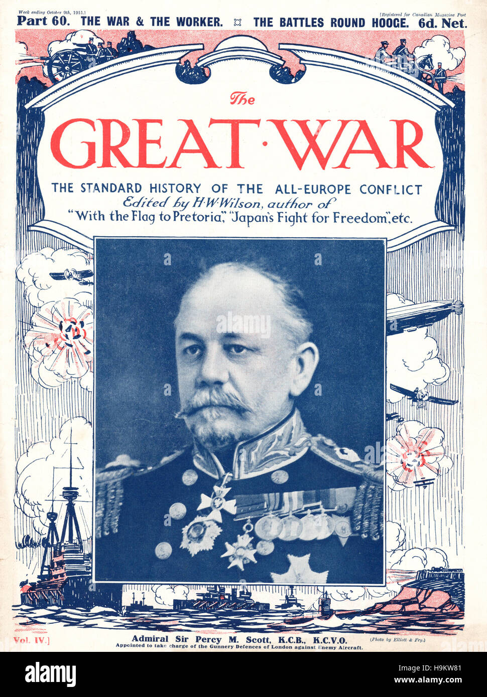 1915 The Great War front page Admiral Sir Percy Scott Stock Photo - Alamy