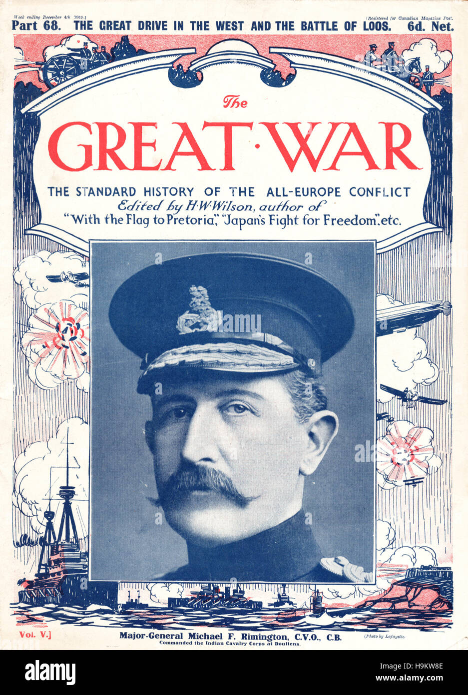 1915 The Great War front page Major General Michael Rimington Stock ...