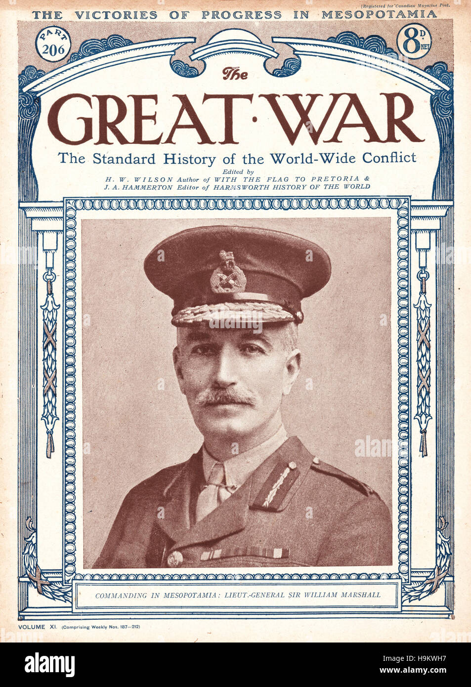 1918 The Great War front page Lt. General Sir William Marshall Stock ...