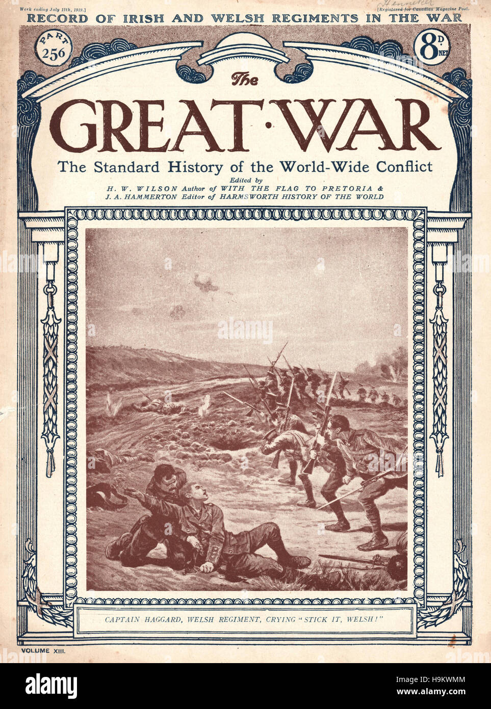1919 The Great War front page Captain Mark Haggard of the Welsh ...