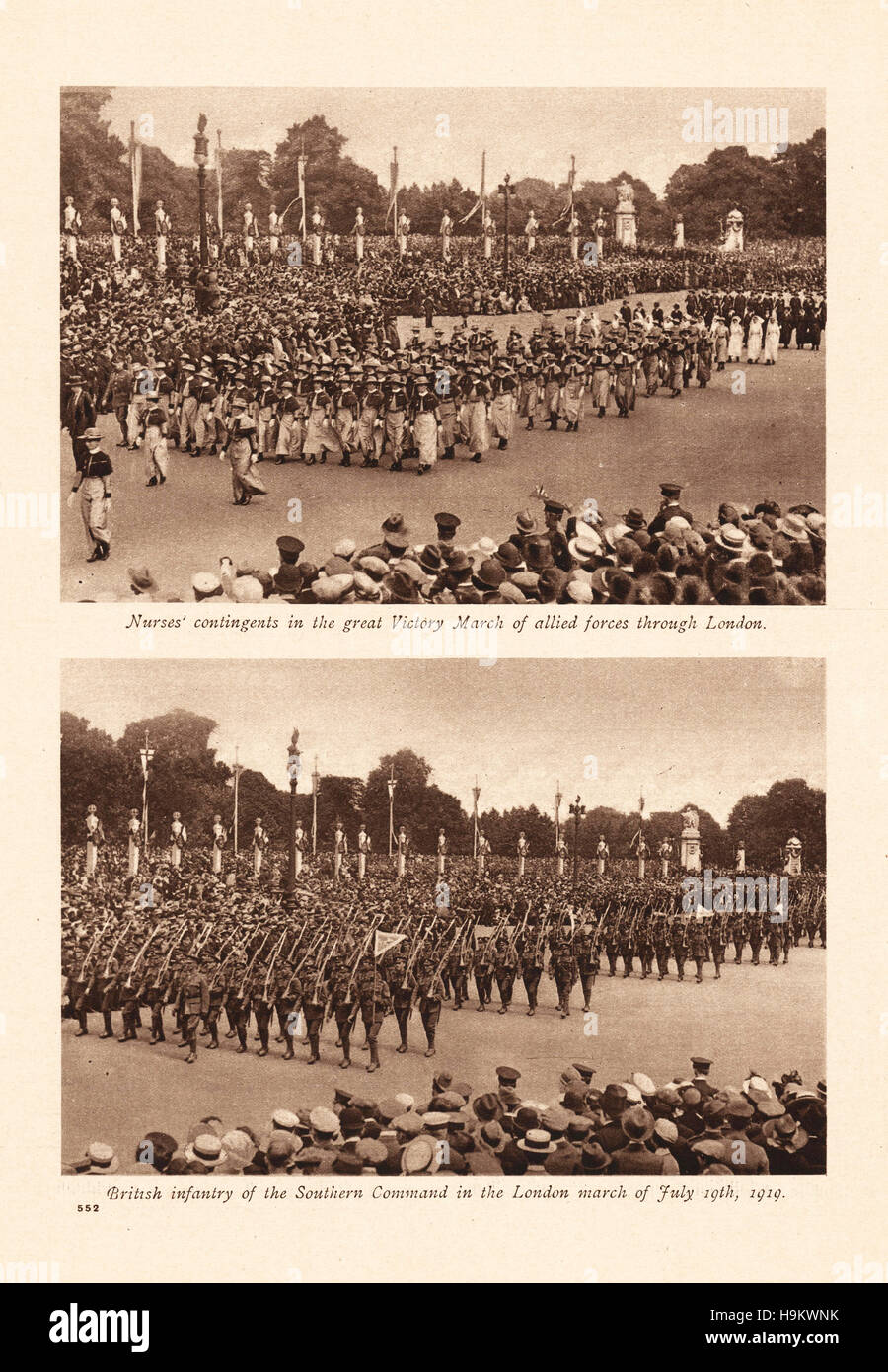 1919 The Great War front page Victory march in London Stock Photo - Alamy