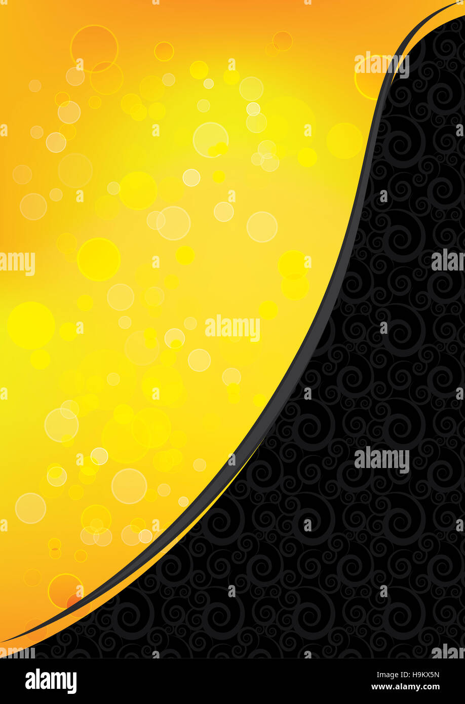 Abstract dark yellow corporate Bi-color background with elements. Copy ...