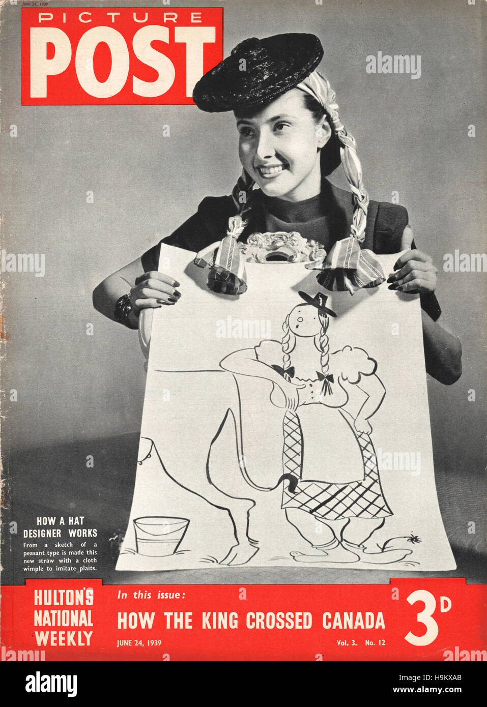 1939 Picture Post Hat fashion Stock Photo - Alamy