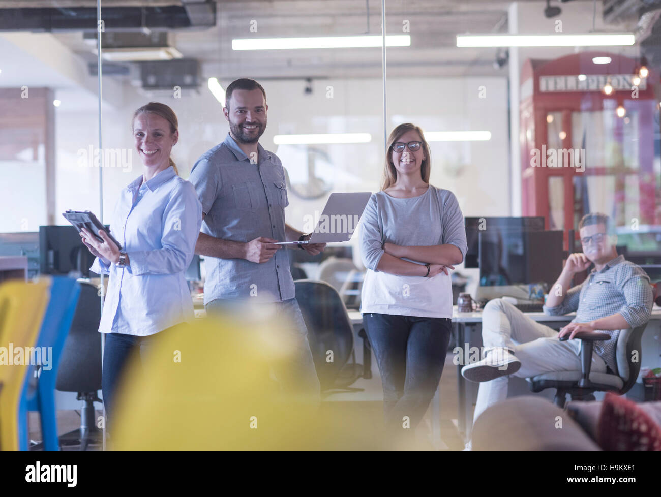 start up business team portrait at modern office interior Stock Photo ...