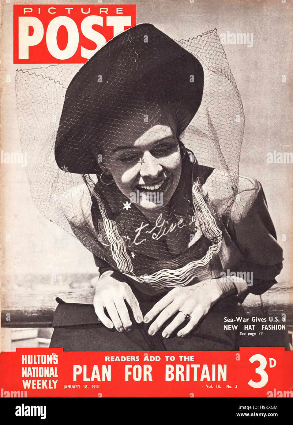 1941 Picture Post Hat fashion Stock Photo - Alamy