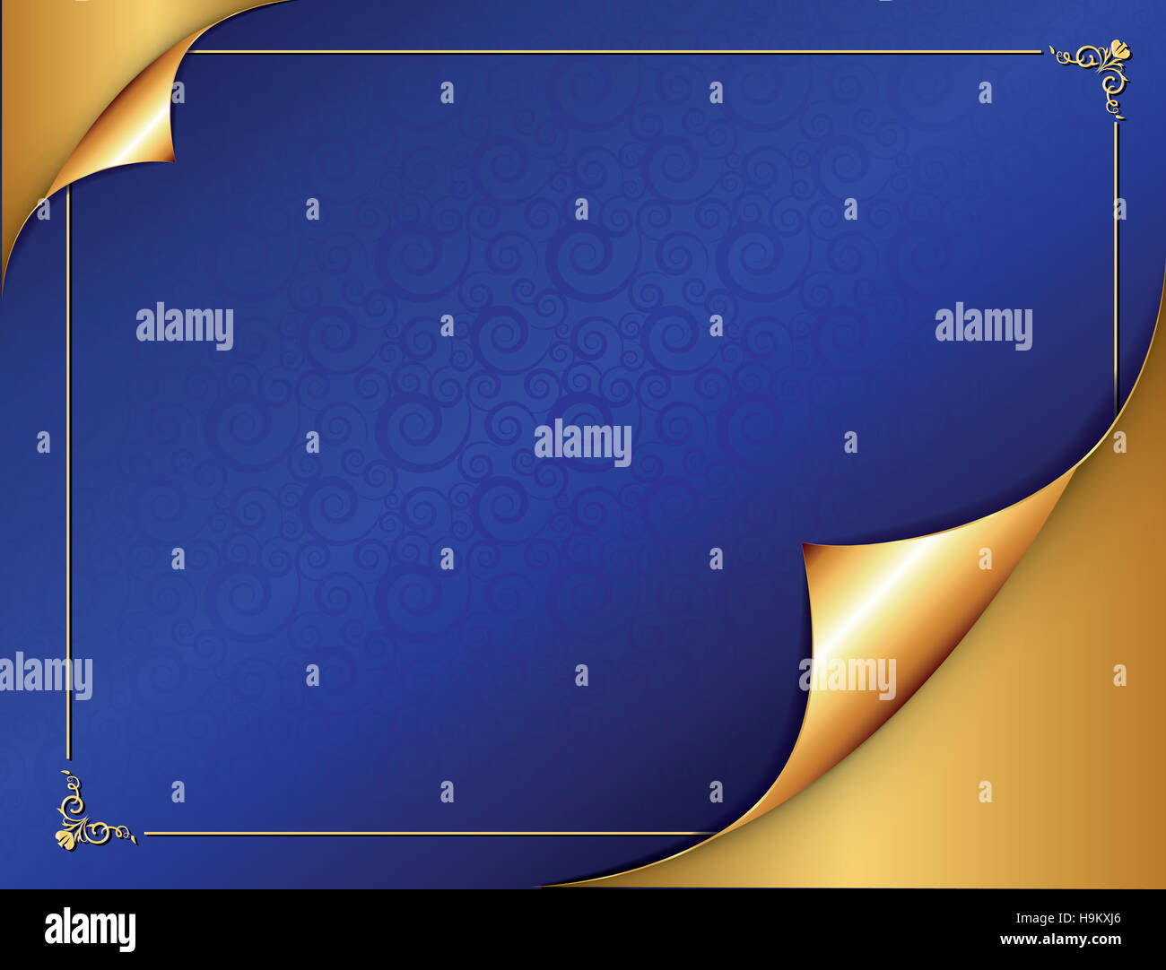 Elegant blue background for any occasion.Golden blue design for your ...