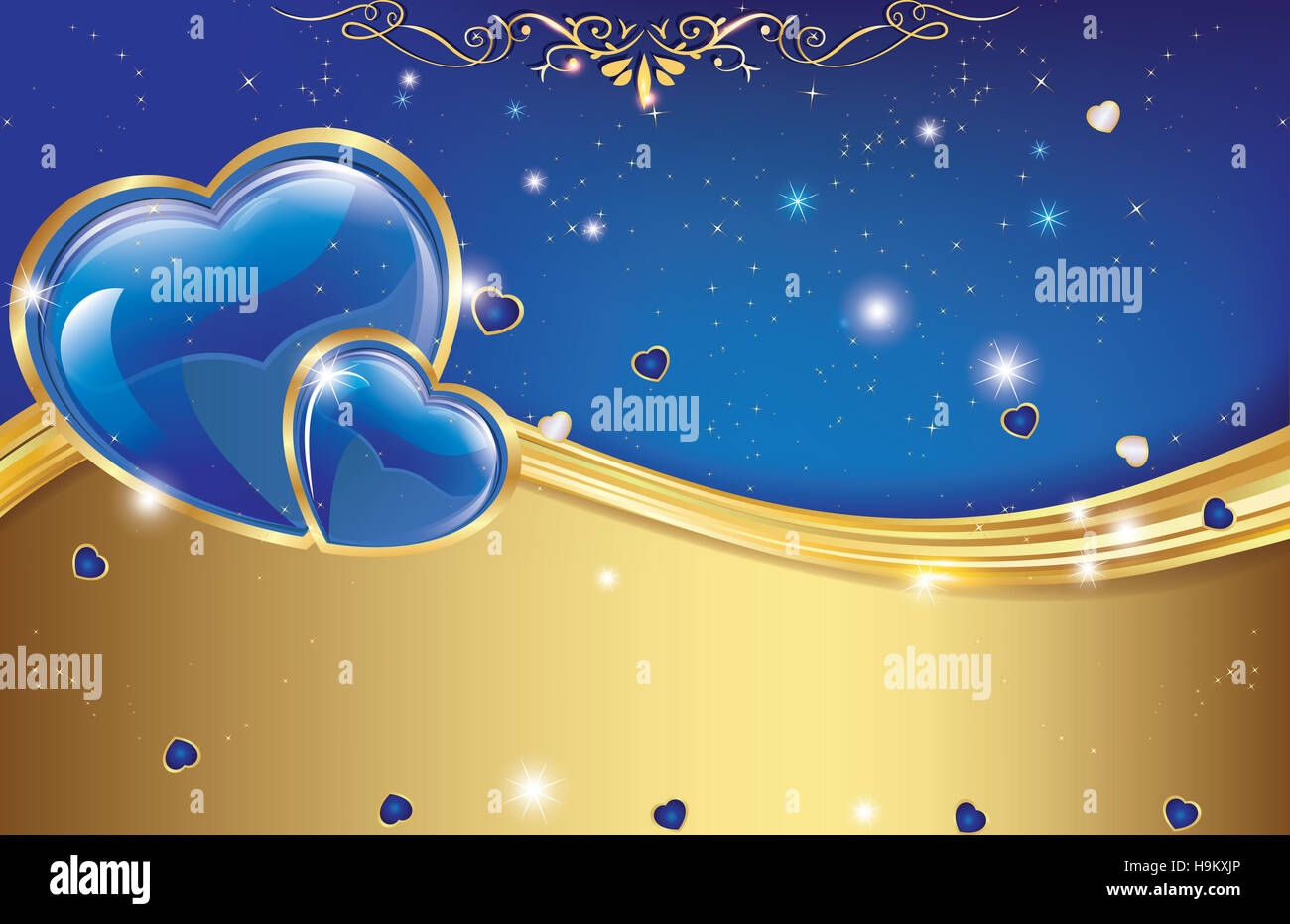 Elegant background with hearts. Print colors used. Copy space for your ...