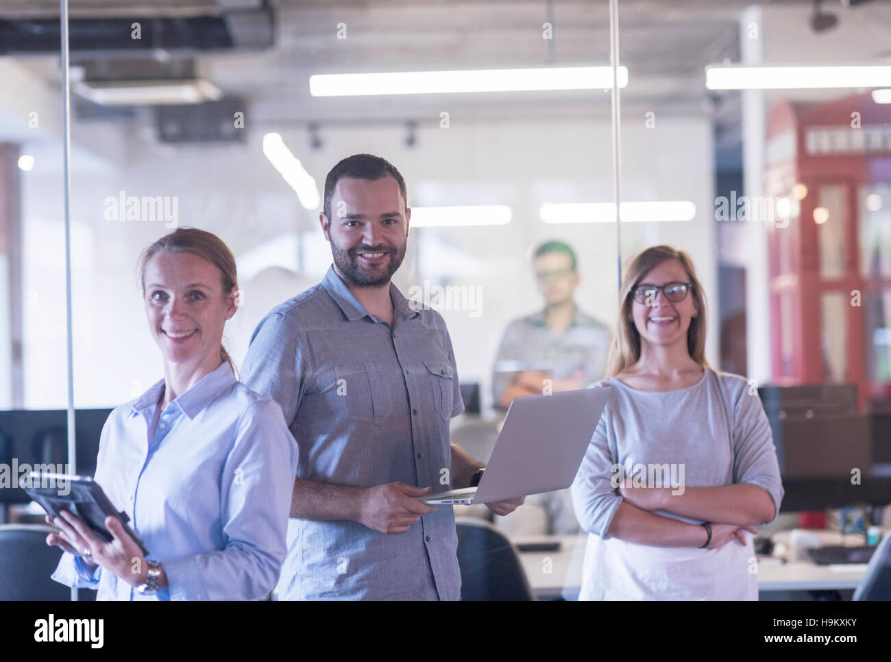 start up business team portrait at modern office interior Stock Photo ...
