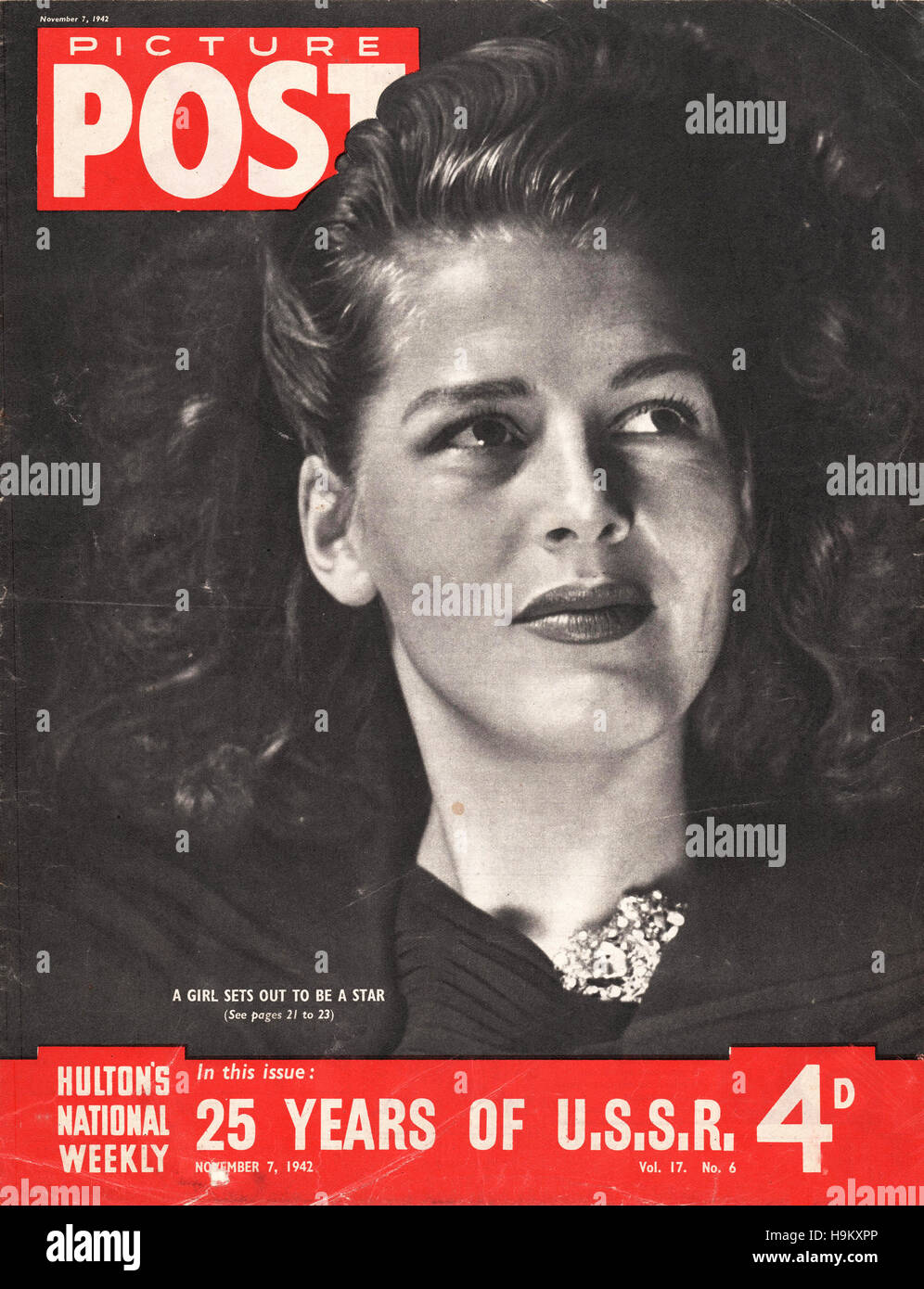 1942 Picture Post Actress Christabel Moore Stock Photo - Alamy