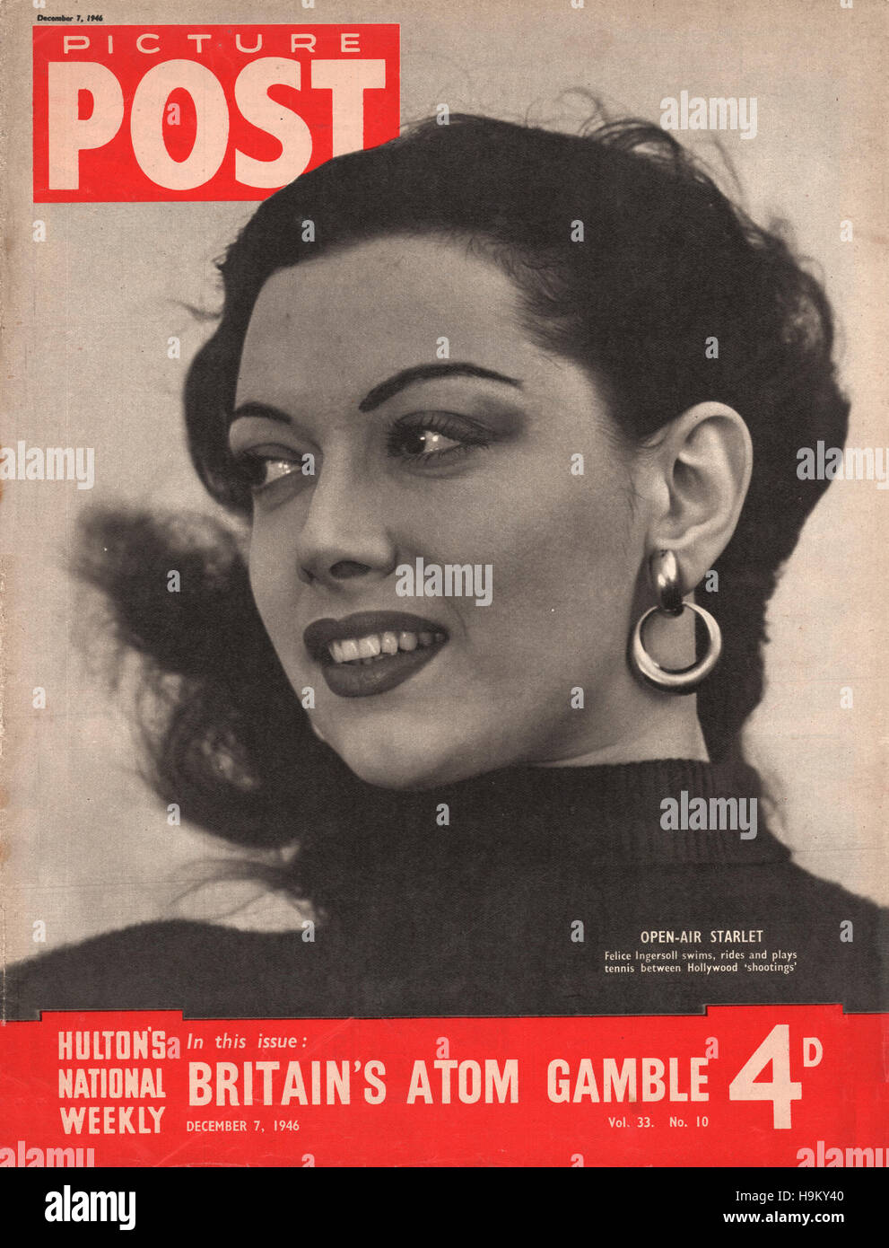 1946 Picture Post Actress Felice Ingersoll Stock Photo - Alamy