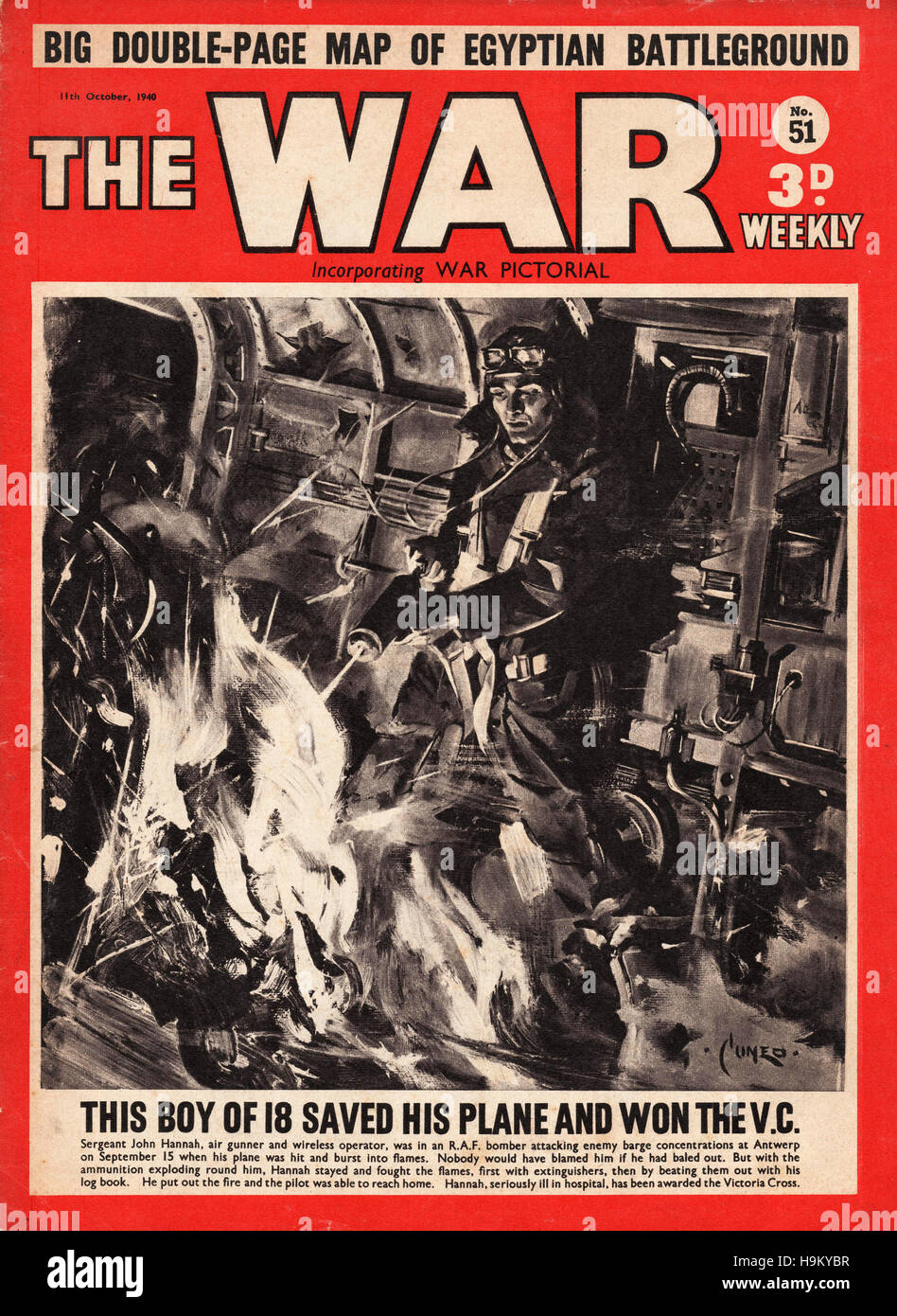 1940 The War magazine Sergeant John Hannah VC Stock Photo - Alamy