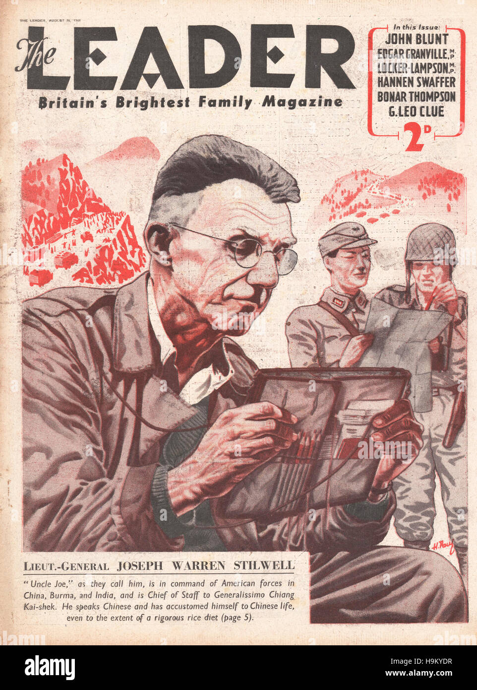 1944 Leader magazine Lt-General Miles Dempsey Stock Photo - Alamy