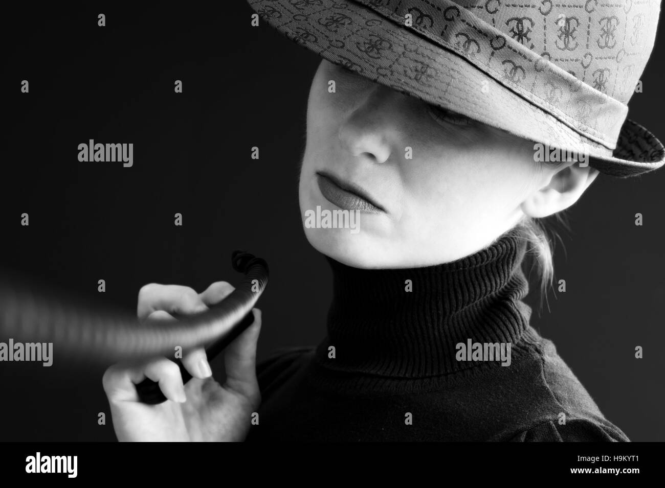 Stern pose Black and White Stock Photos & Images - Alamy
