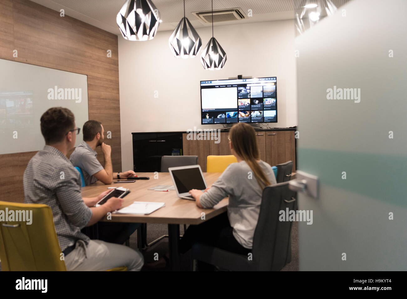 startup business team brainstorming on meeting working on laptop and ...