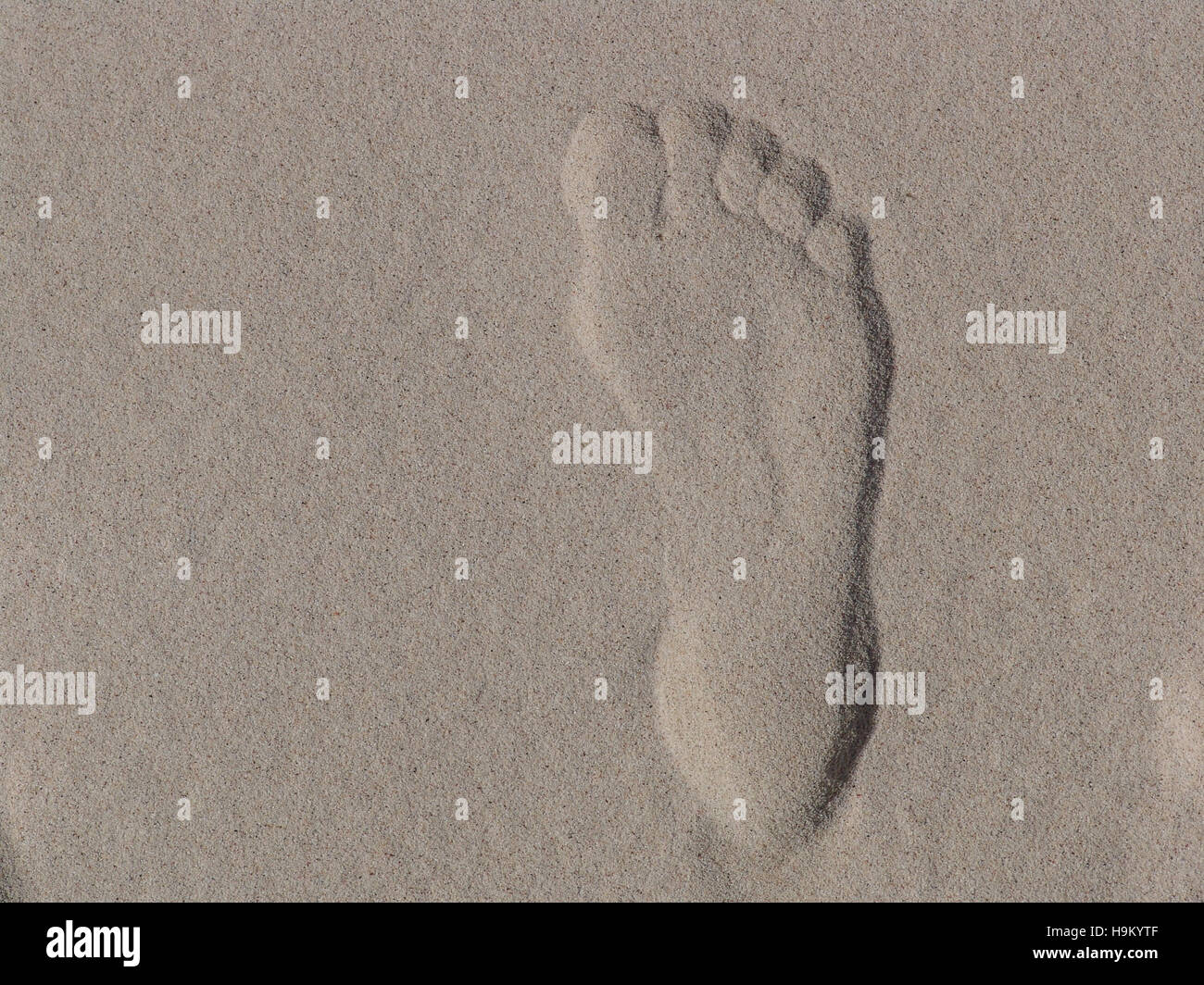 Foot print in sand Stock Photo - Alamy