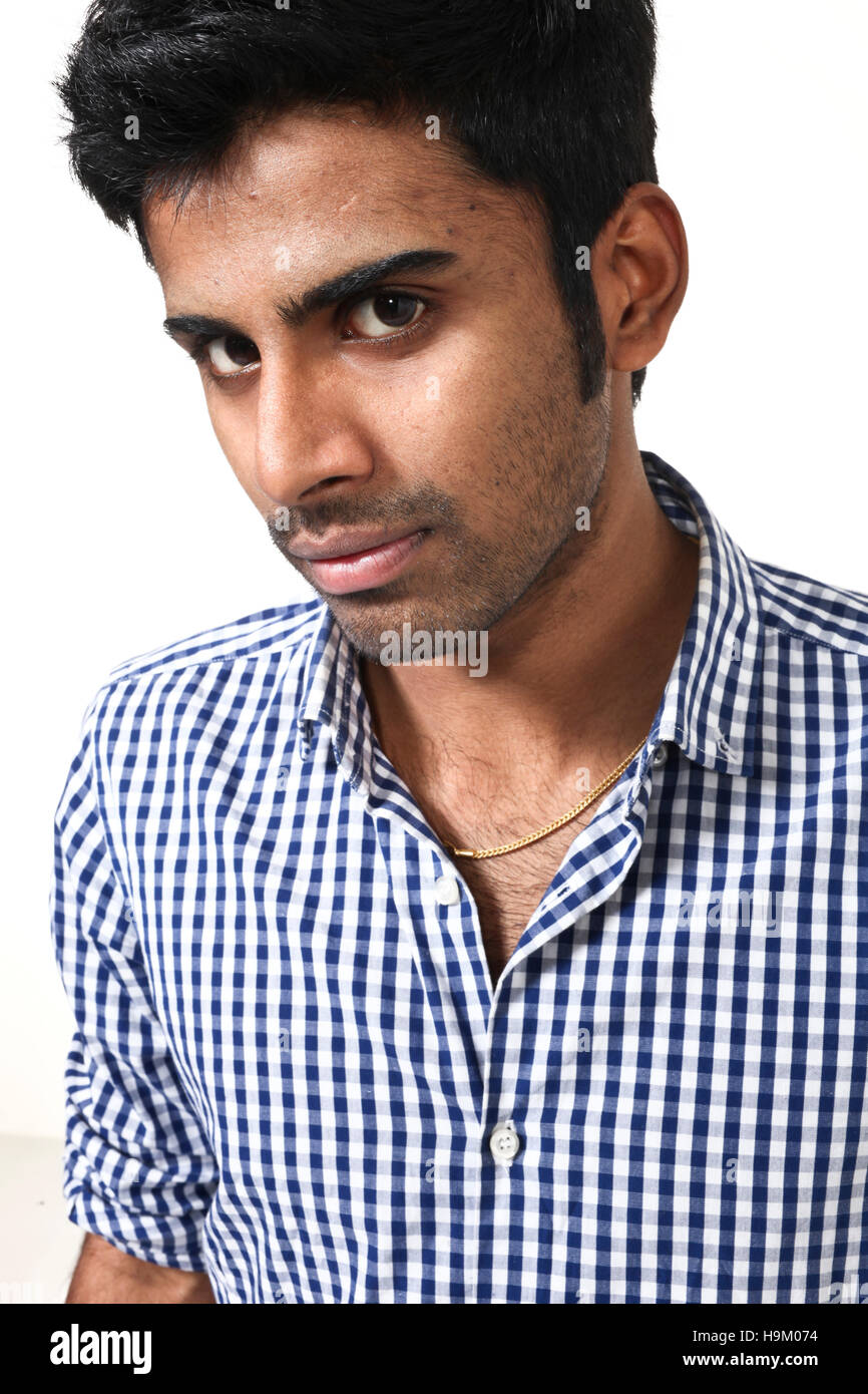 portrait of young man on white background Stock Photo - Alamy