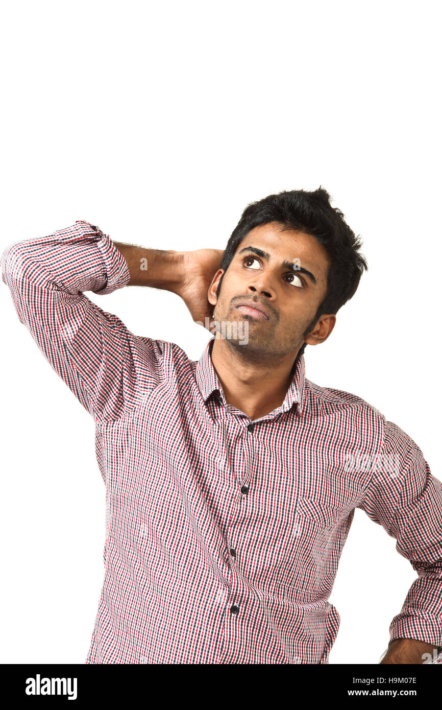 portrait of young man on white background Stock Photo - Alamy