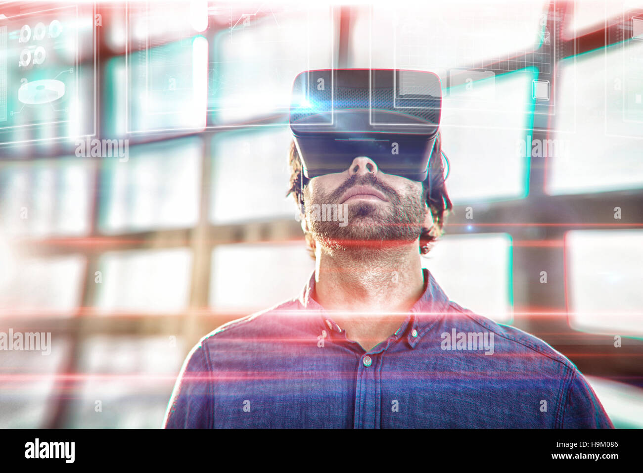 Digital composite business interfaces hi-res stock photography and ...