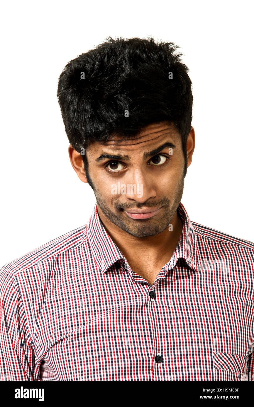 portrait of young man on white background Stock Photo - Alamy