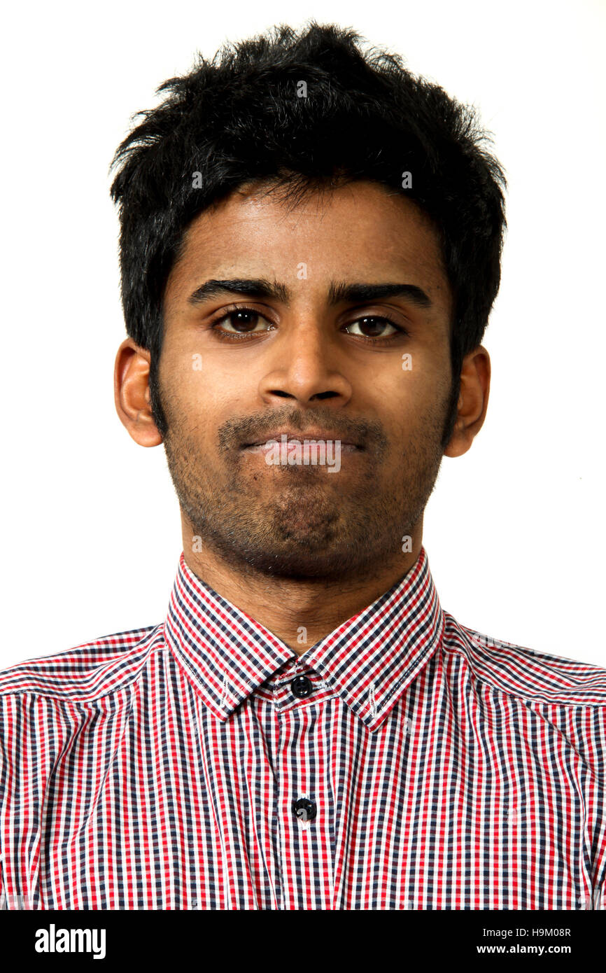 portrait of young man on white background Stock Photo - Alamy
