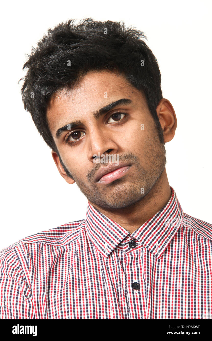 portrait of young man on white background Stock Photo - Alamy