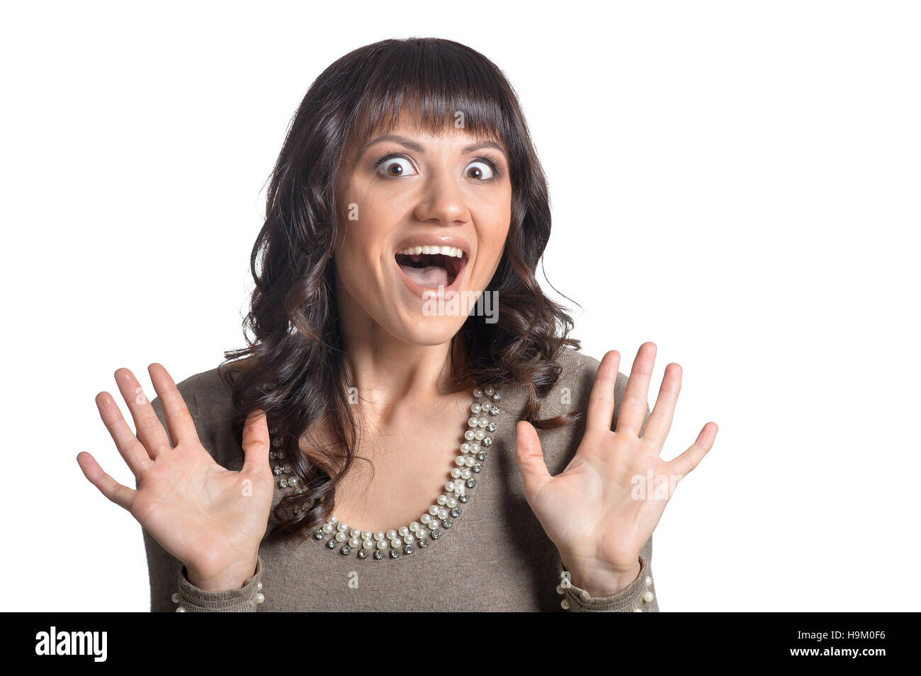 Exited beautiful young lady hi-res stock photography and images - Alamy