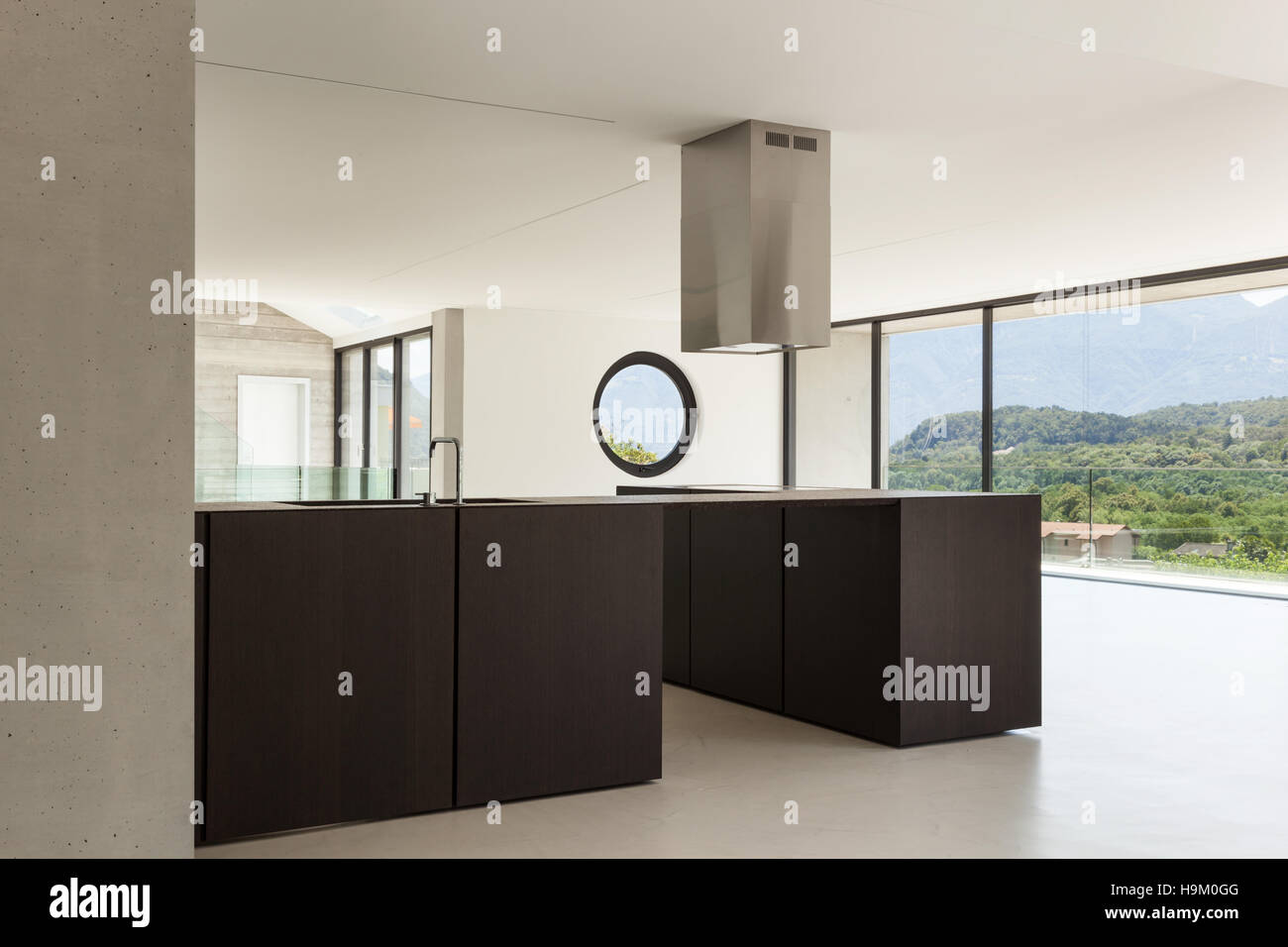 House, interior, modern architecture, kitchen view Stock Photo - Alamy