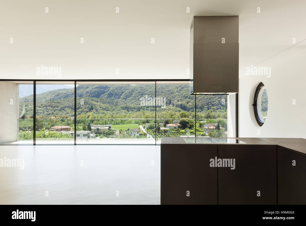 House, interior, modern architecture, kitchen view Stock Photo - Alamy