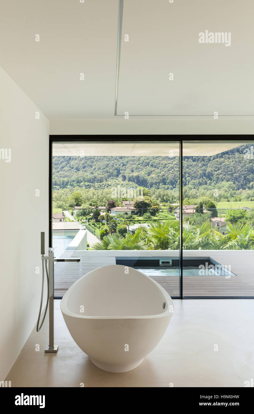 House, interior, modern architecture, bathroom view Stock Photo - Alamy