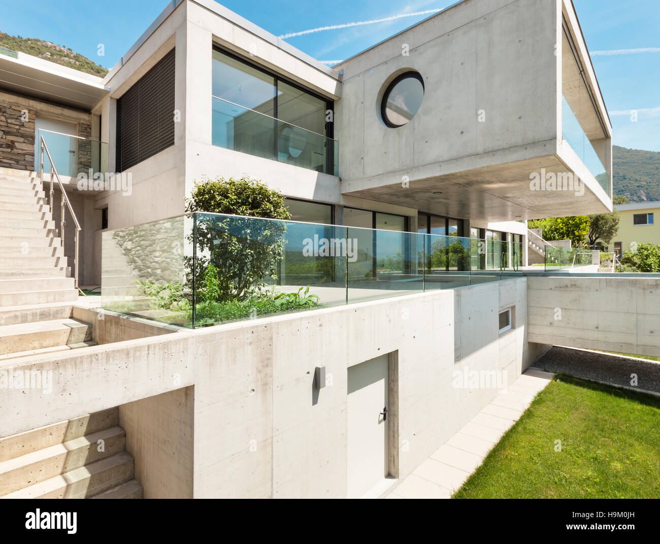 House in cement, modern architecture, outdoor Stock Photo - Alamy
