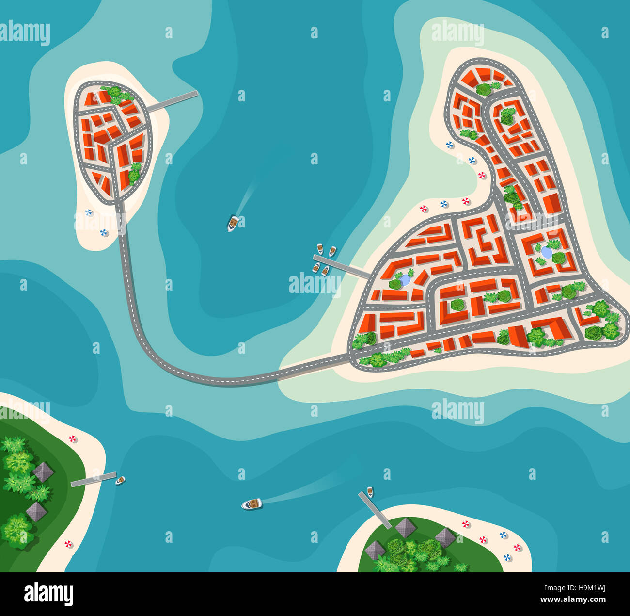Island paradise view from above. Top view island sprite Stock Photo - Alamy