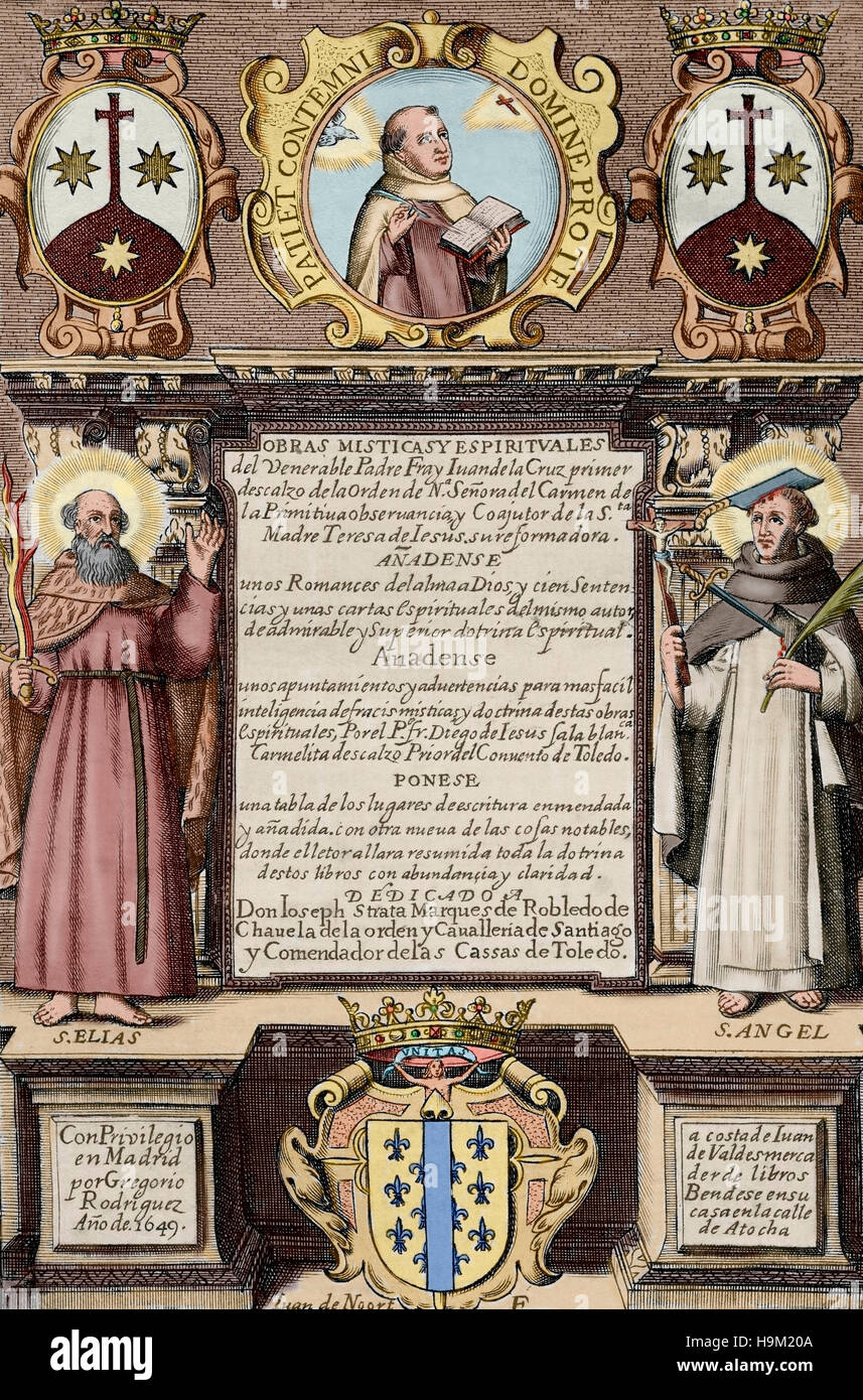 John of the Cross (1542-1591), born Juan de Yepes Alvarez. Spanish ...